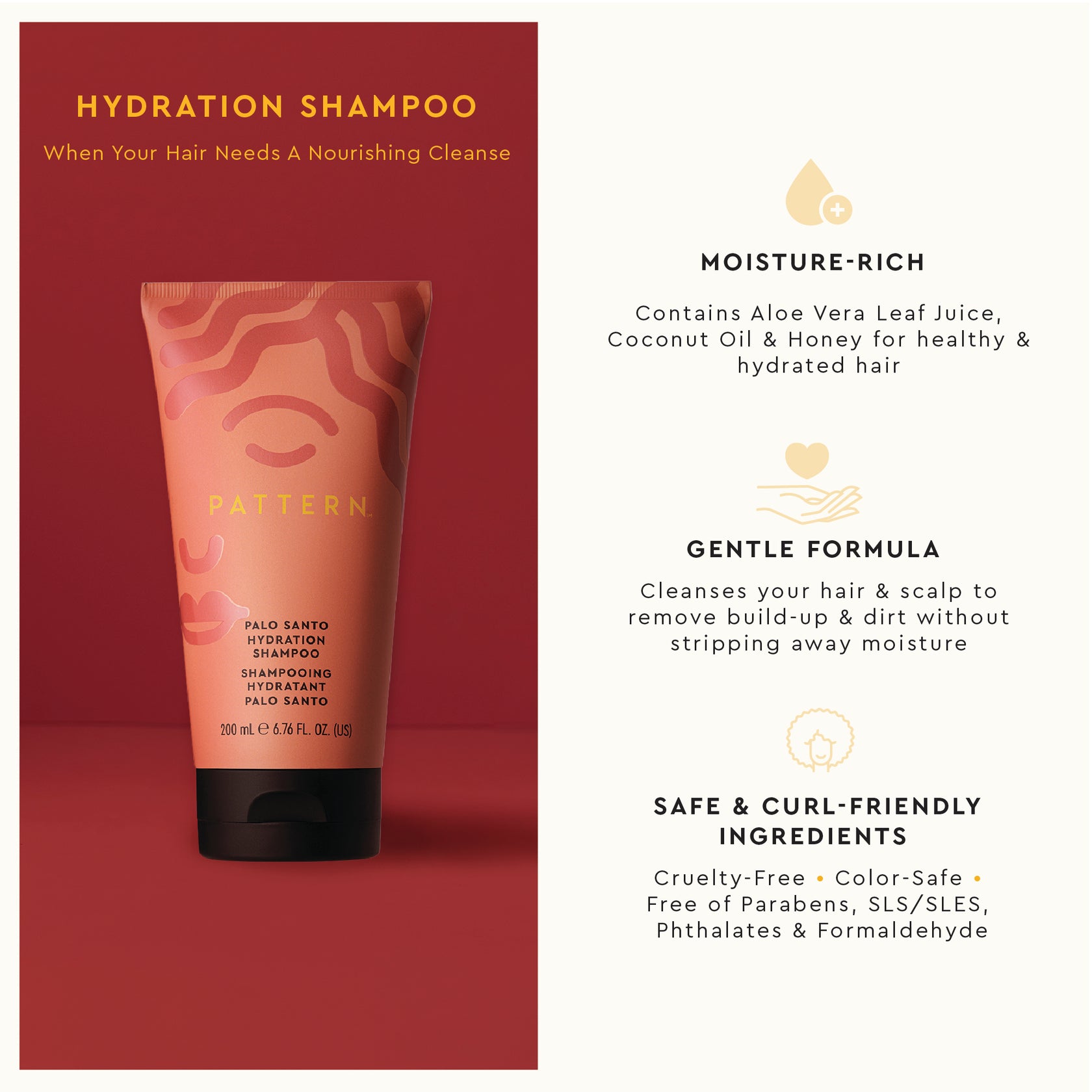 Hydration Shampoo: Moisturizing Shampoo For Curly Hair | PATTERN ...