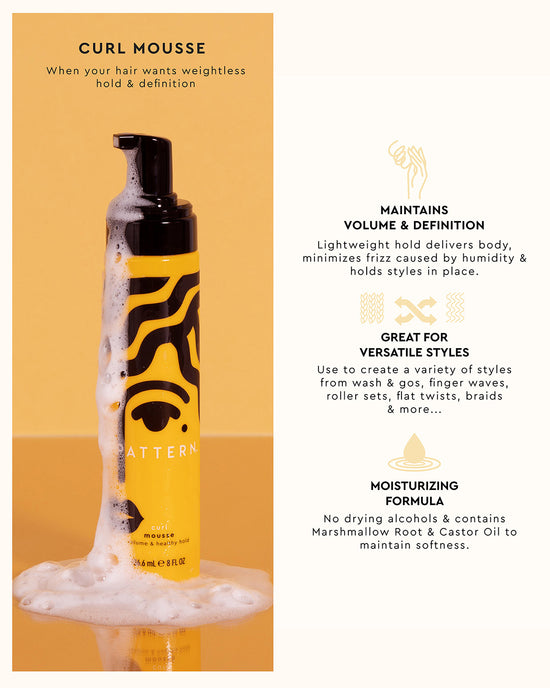 Palo Santo Lightweight Curl Defining Mousse – Pattern Beauty