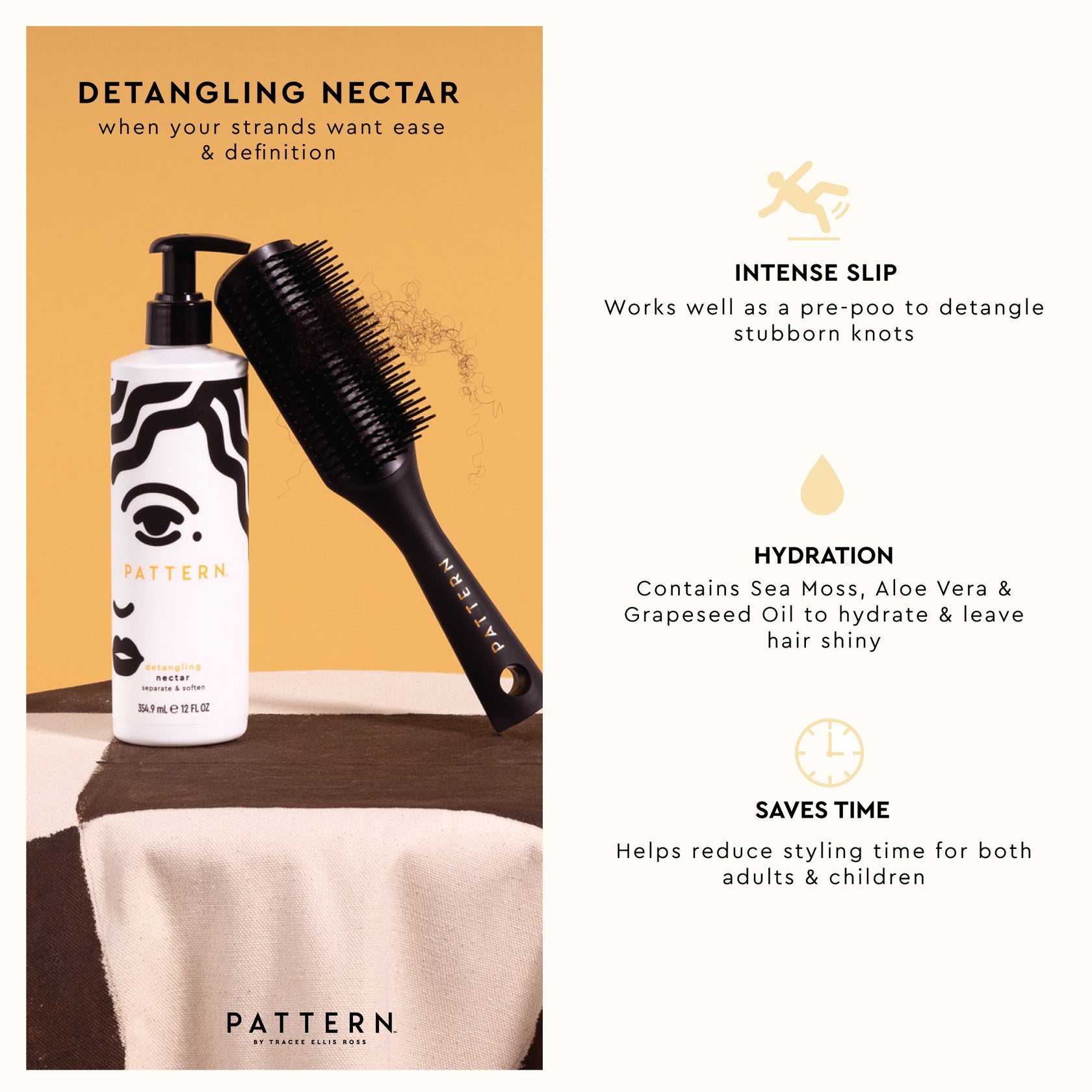 Detangling Nectar: Detangler for Curly Hair | Pattern Beauty