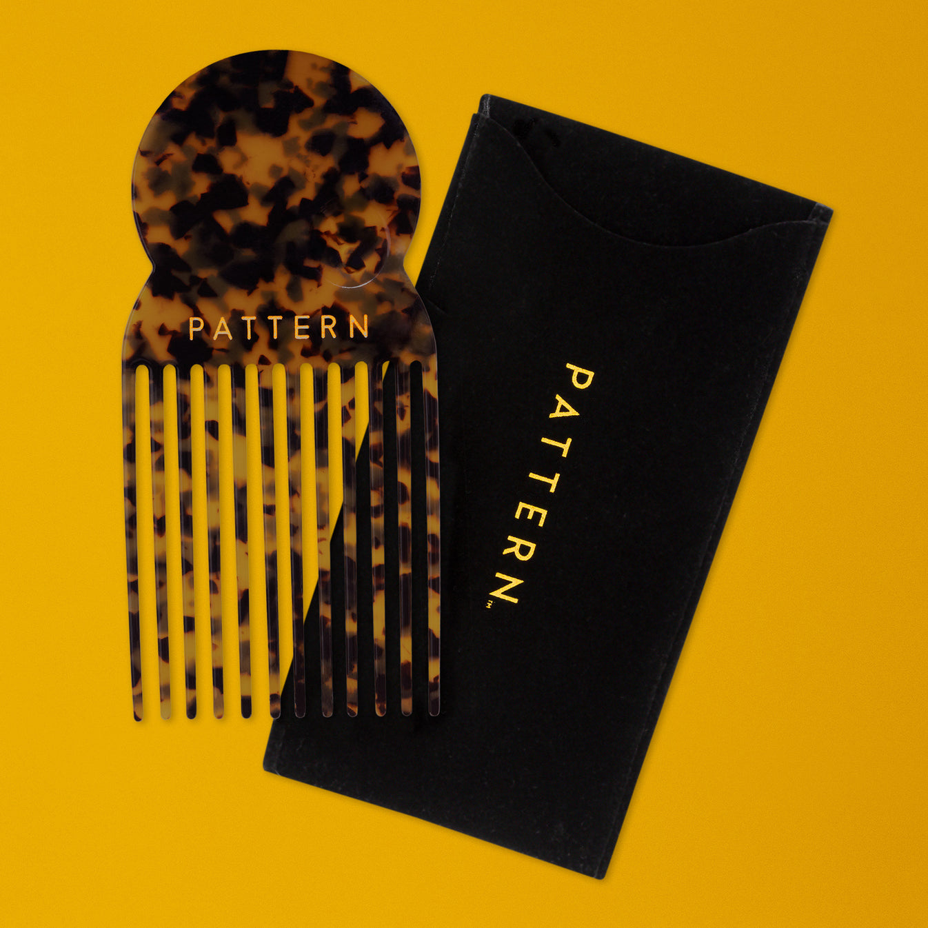 Afro Pick | Tortoise Shell Hair Comb | Pattern Beauty